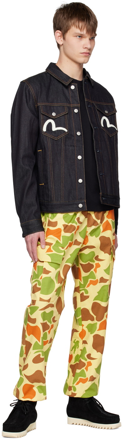 Evisu Indigo Printed Denim Jacket Evisu