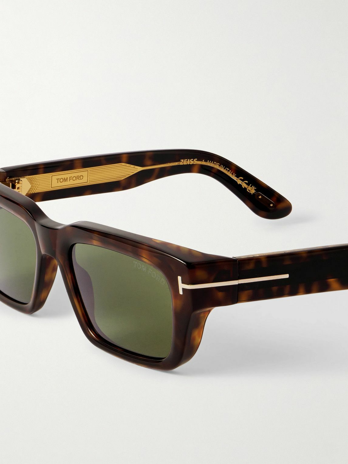 TOM FORD - Icon Rectangular-Frame Tortoiseshell Acetate Sunglasses TOM FORD