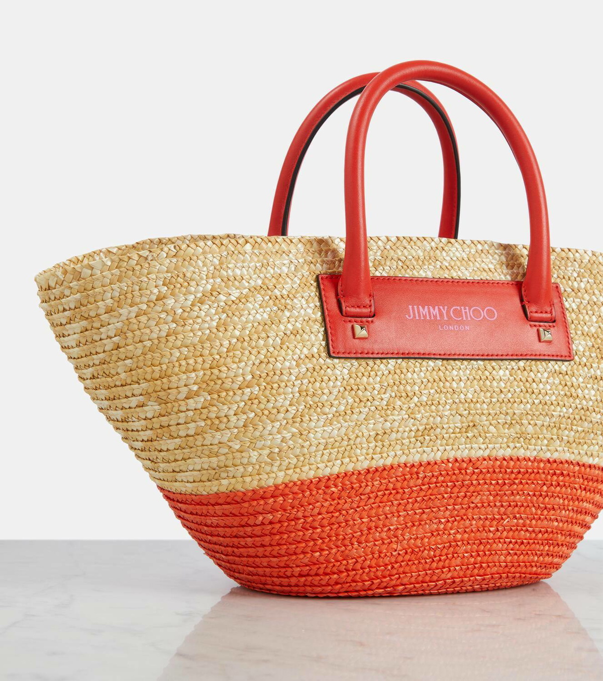 Jimmy Choo Beach Basket Medium raffia tote bag Jimmy Choo