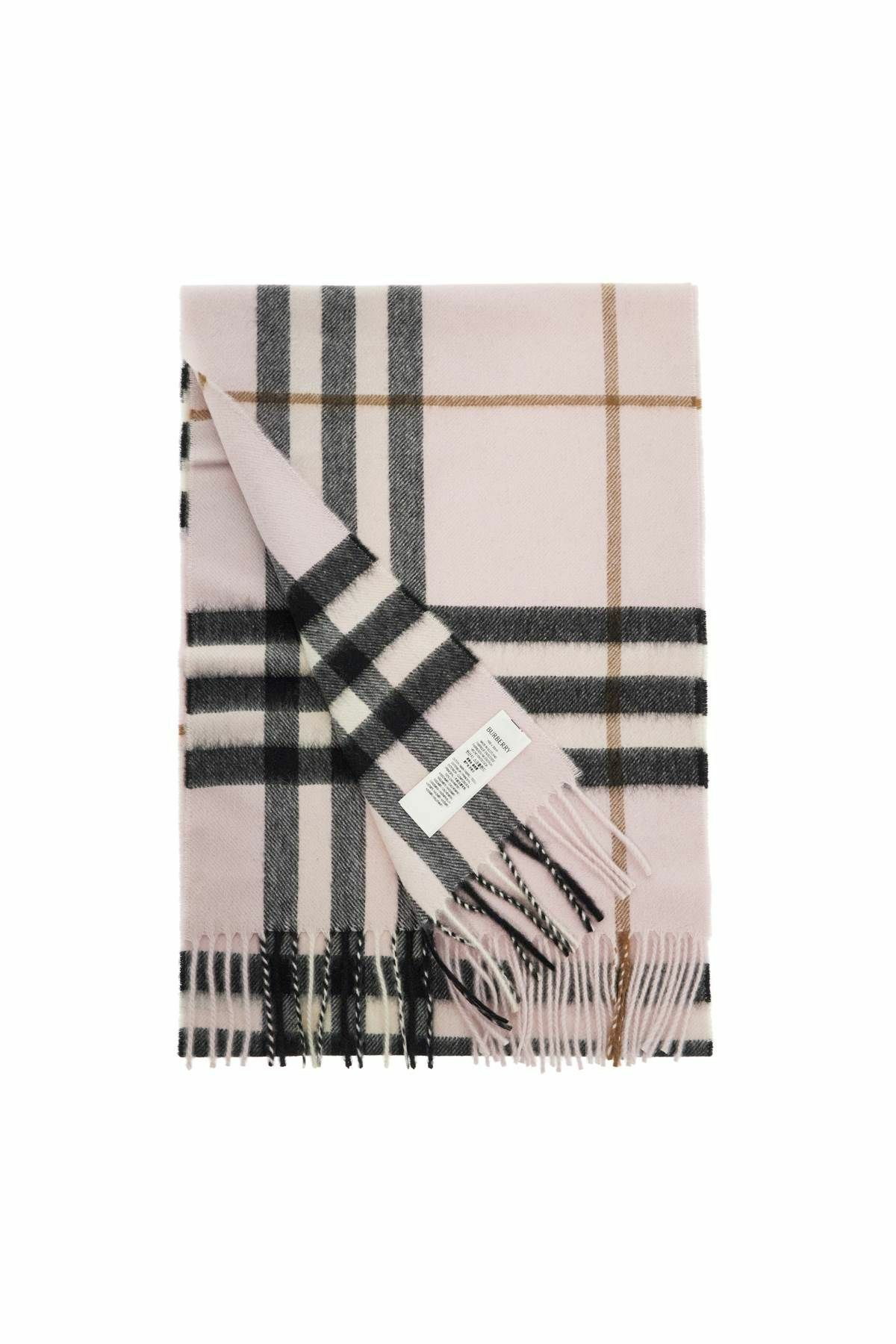 BURBERRY check cashmere scarf Pink Burberry