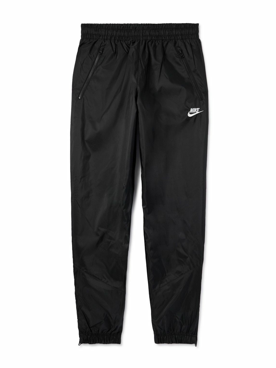 Nike - Windrunner Tapered Logo-Embroidered Shell Sweatpants - Black Nike