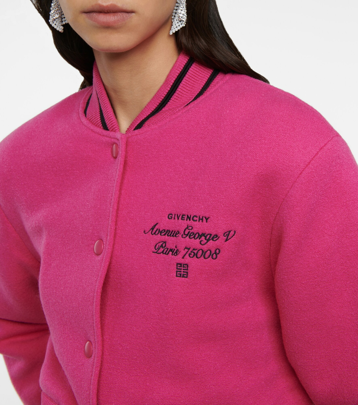 Givenchy - Logo-embroidered wool bomber jacket Givenchy