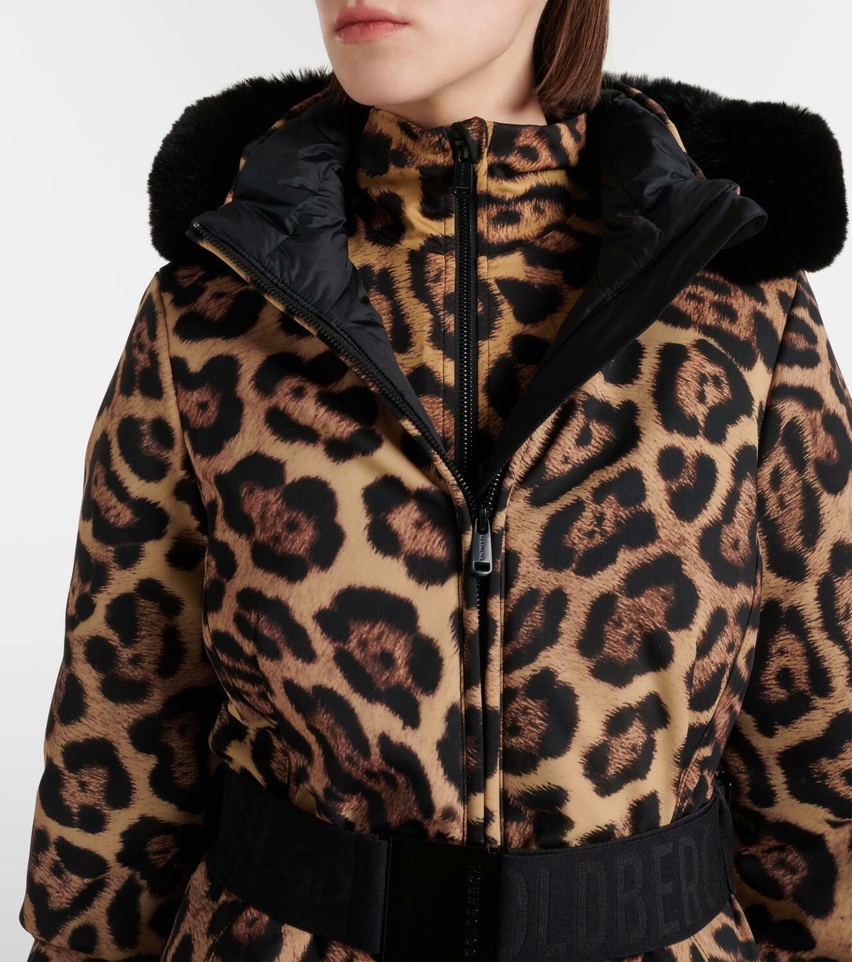 Goldbergh Felis leopard-print down ski jacket Goldbergh