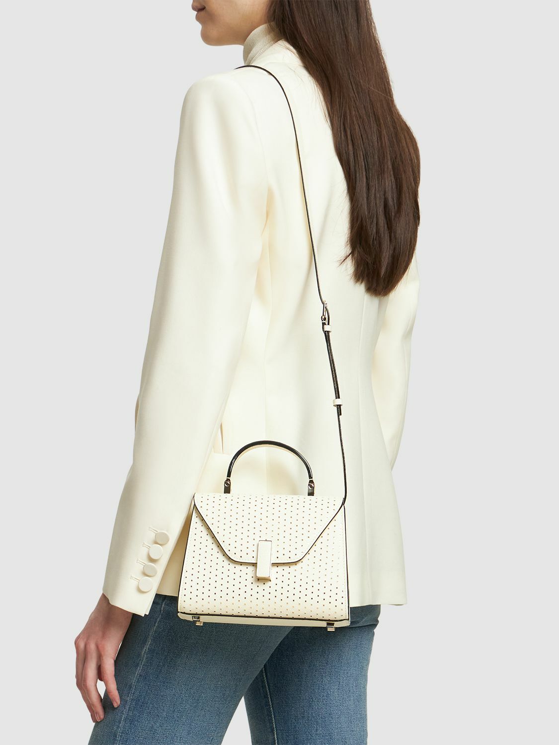 VALEXTRA - Micro Iside Laminated Top Handle Bag Valextra