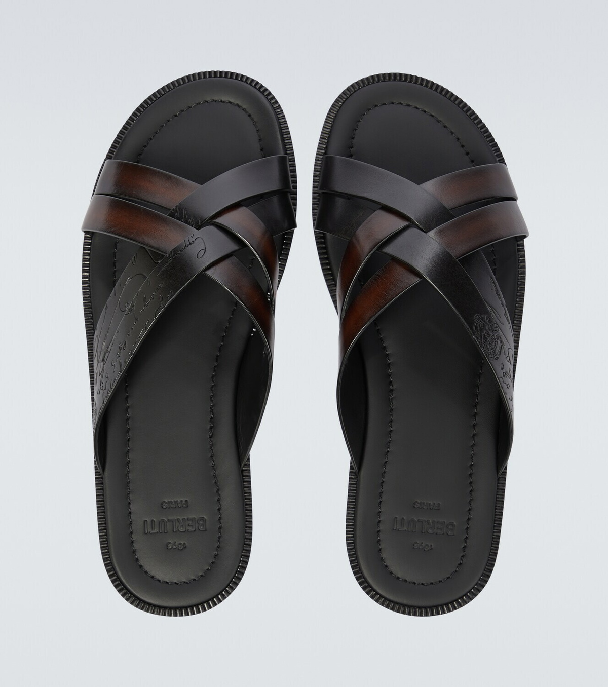 Berluti Sifnos Scritto leather sandals Berluti
