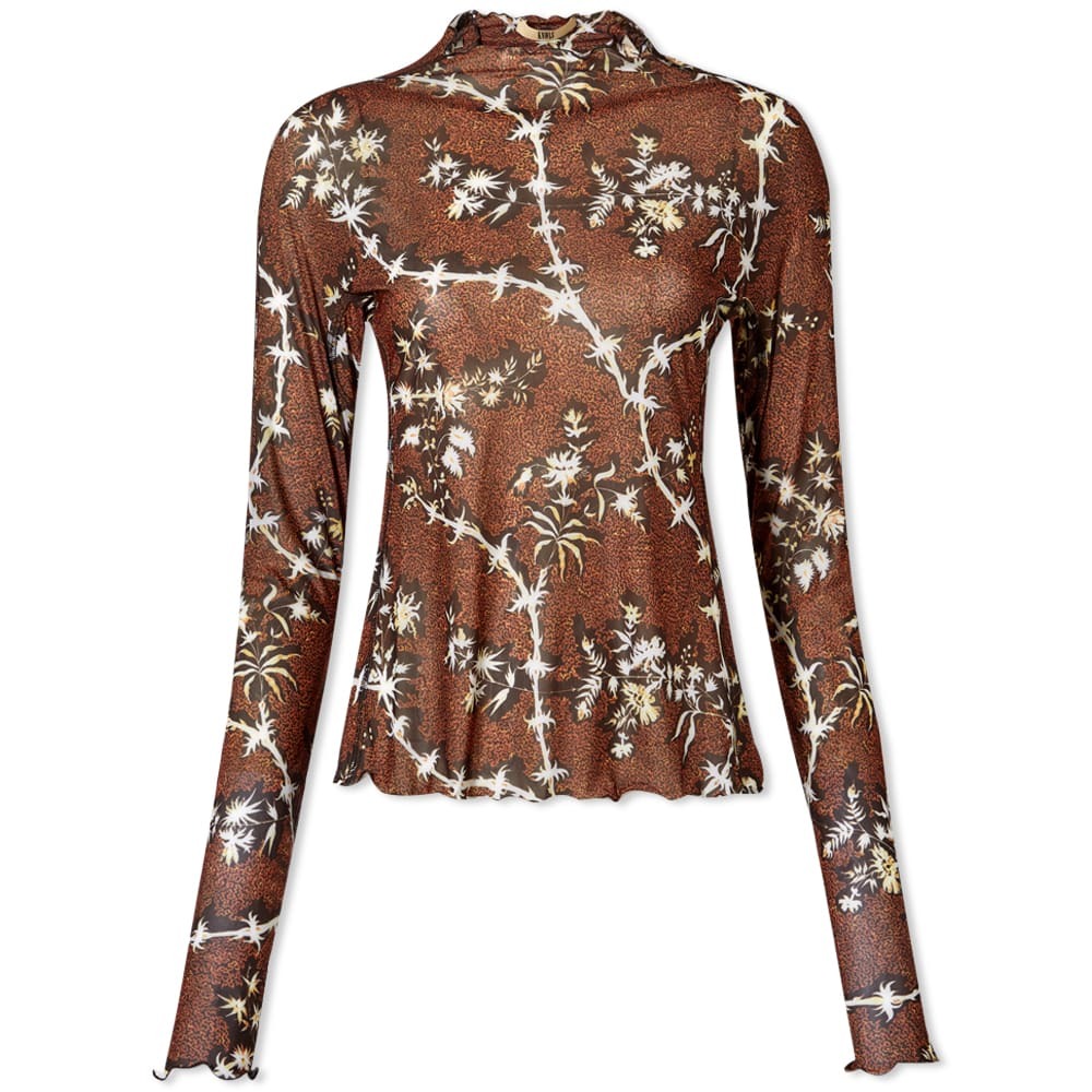 KNWLS Women's Halcyon Mesh Top in Thorny Brown KNWLS