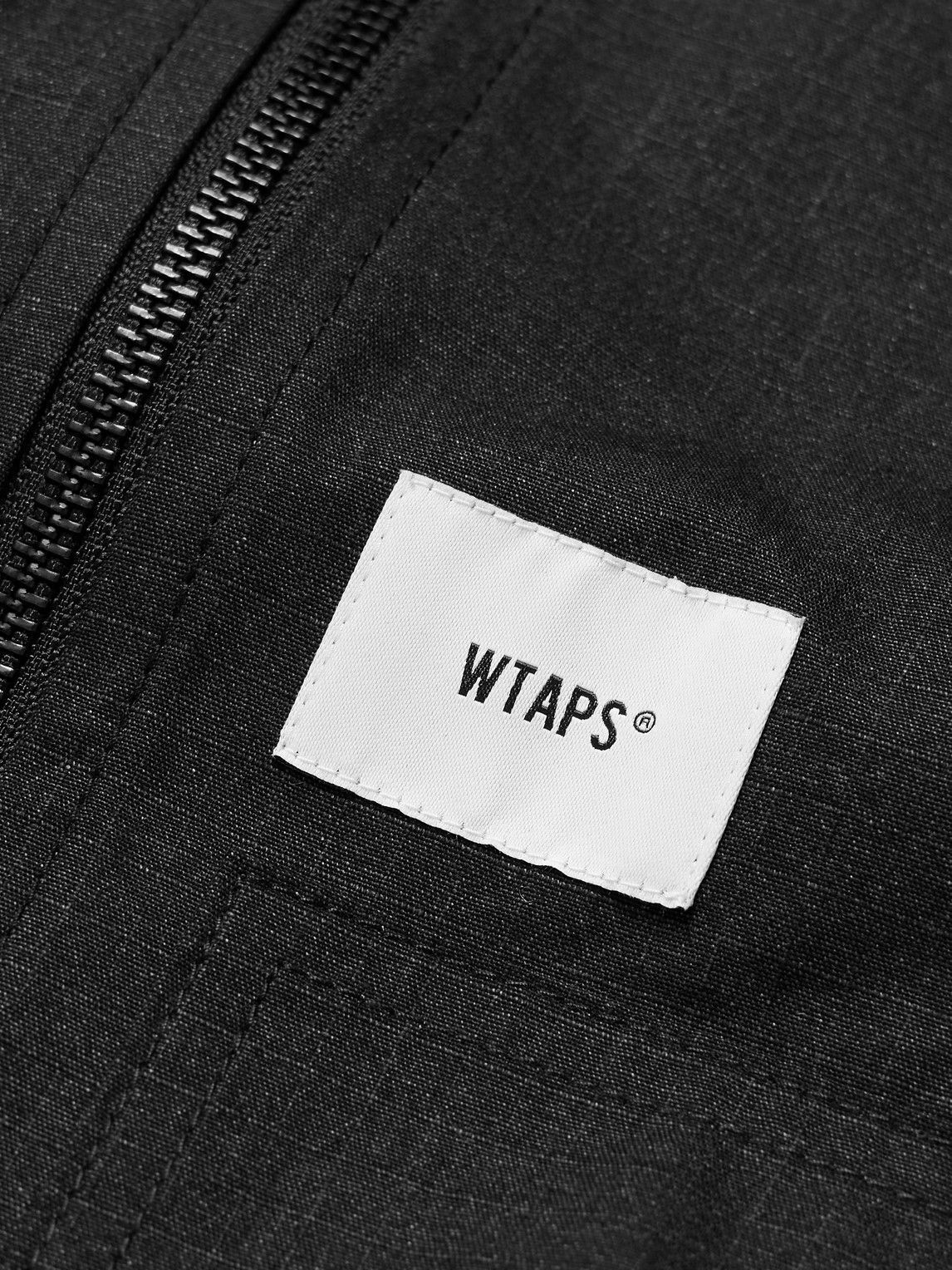 WTAPS - Logo-Appliquéd Cotton-Poplin Hooded Jacket - Black WTAPS