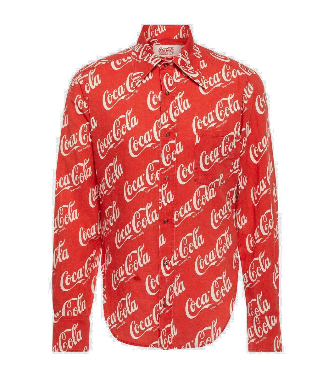 ERL x Coca-Cola® printed cotton and linen shirt ERL
