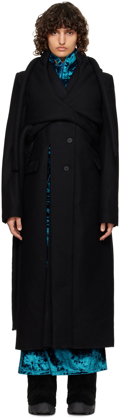 Ottolinger Black Split Blazer Wrap Coat Ottolinger