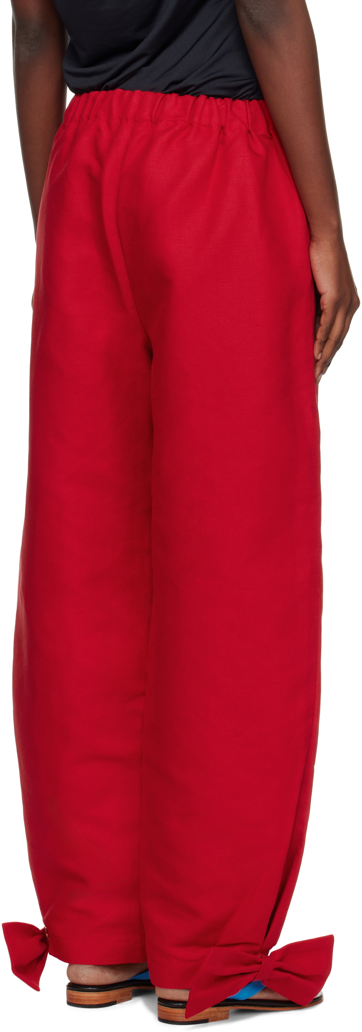 Caro Editions Red Coco With Bows Trousers Caro Editions