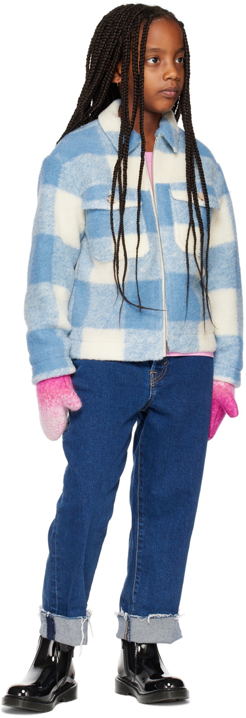 Woolrich Kids Blue Check Jacket Woolrich