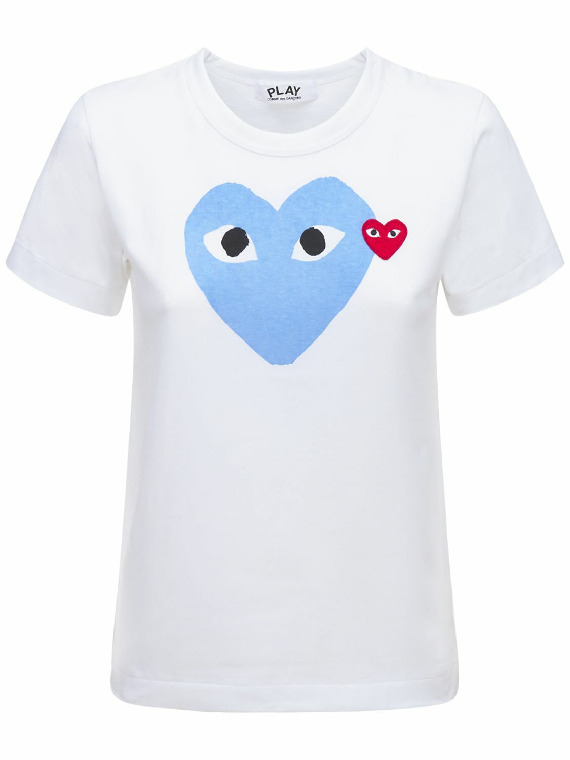 Comme Des GarÇons Play Logo Cotton Jersey T Shirt Comme Des Garcons Play