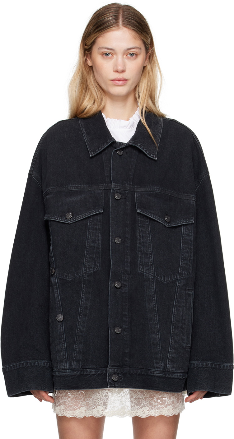 AGOLDE Black Wayne Denim Jacket AGOLDE