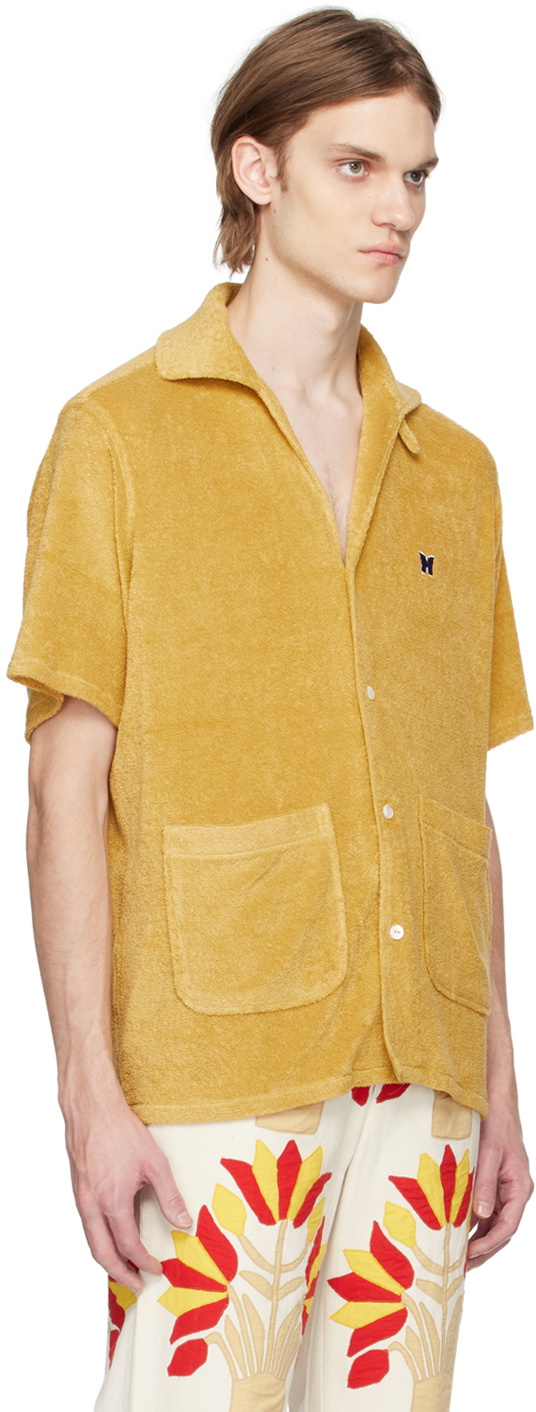 NEEDLES Yellow Open Spread Collar Shirt Needles