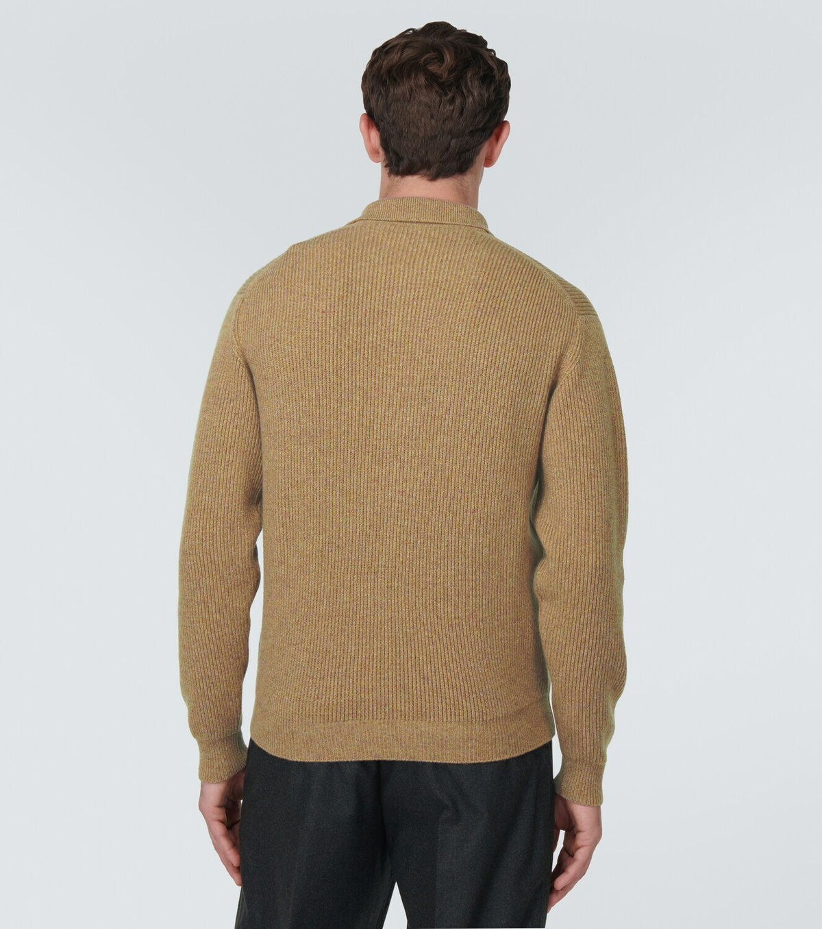 Loro Piana Ribbed-knit cashmere polo sweater Loro Piana