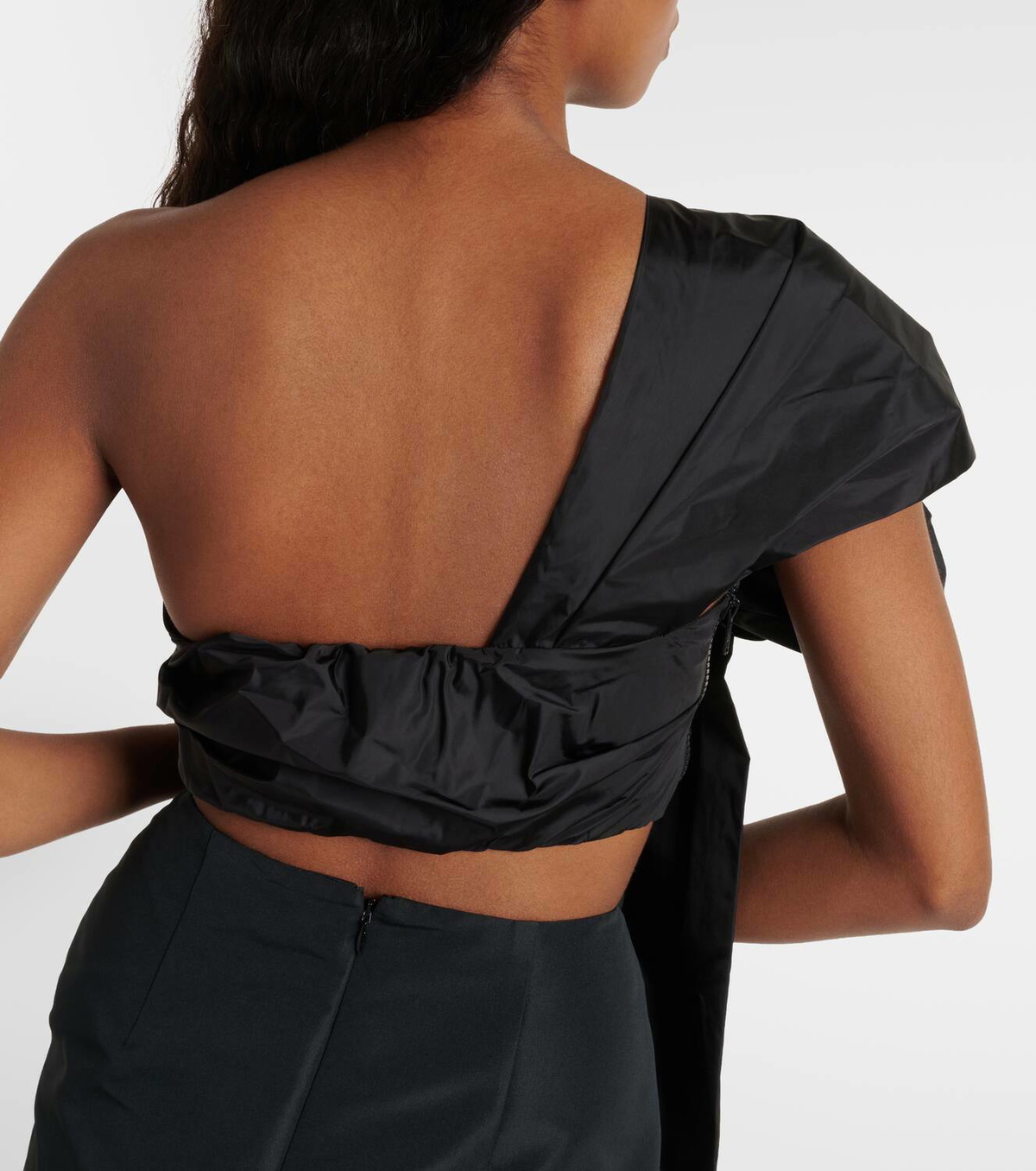 Simone Rocha Floral-appliqué draped crop top Simone Rocha