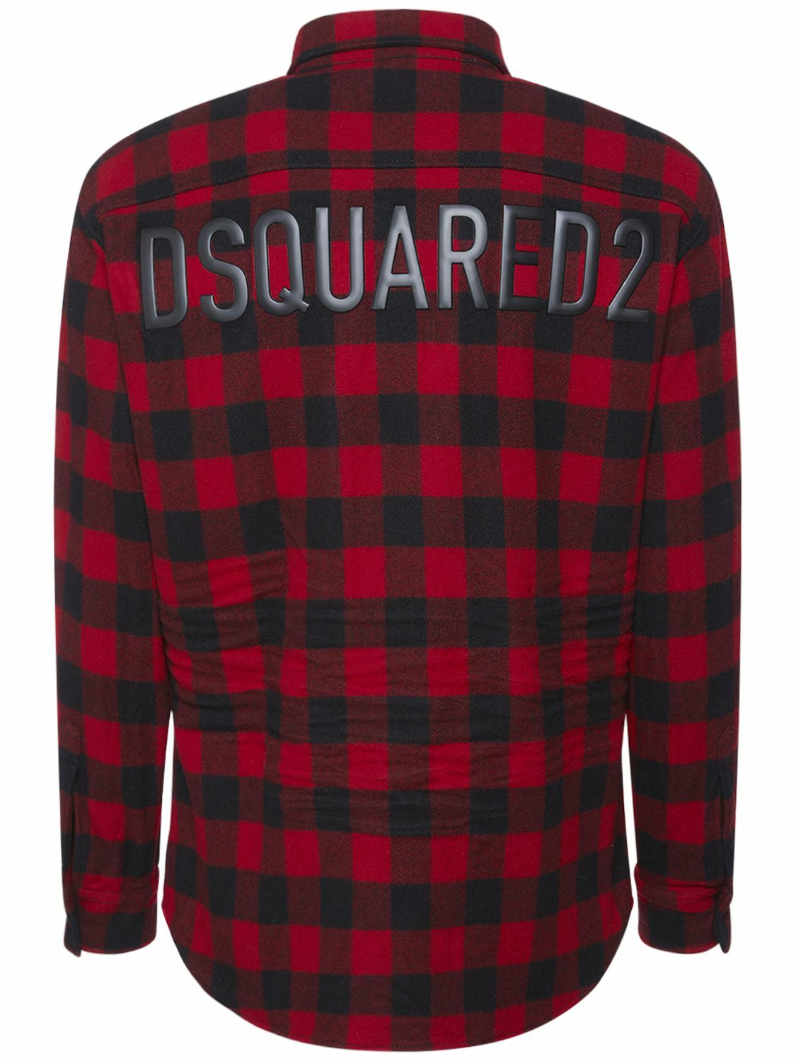 DSQUARED2 - Logo Wool Blend Checked Shirt Dsquared2