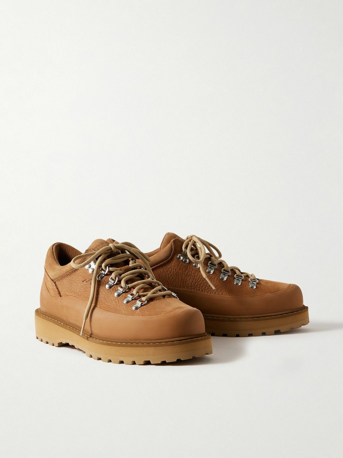 Diemme - Cornaro Gomma Rubber and Nubuck-Trimmed Full-Grain Leather ...