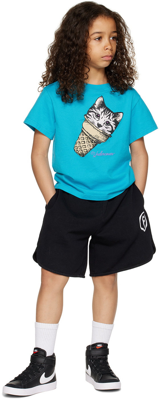 UNDERCOVER Kids Blue Graphic T-Shirt Undercover