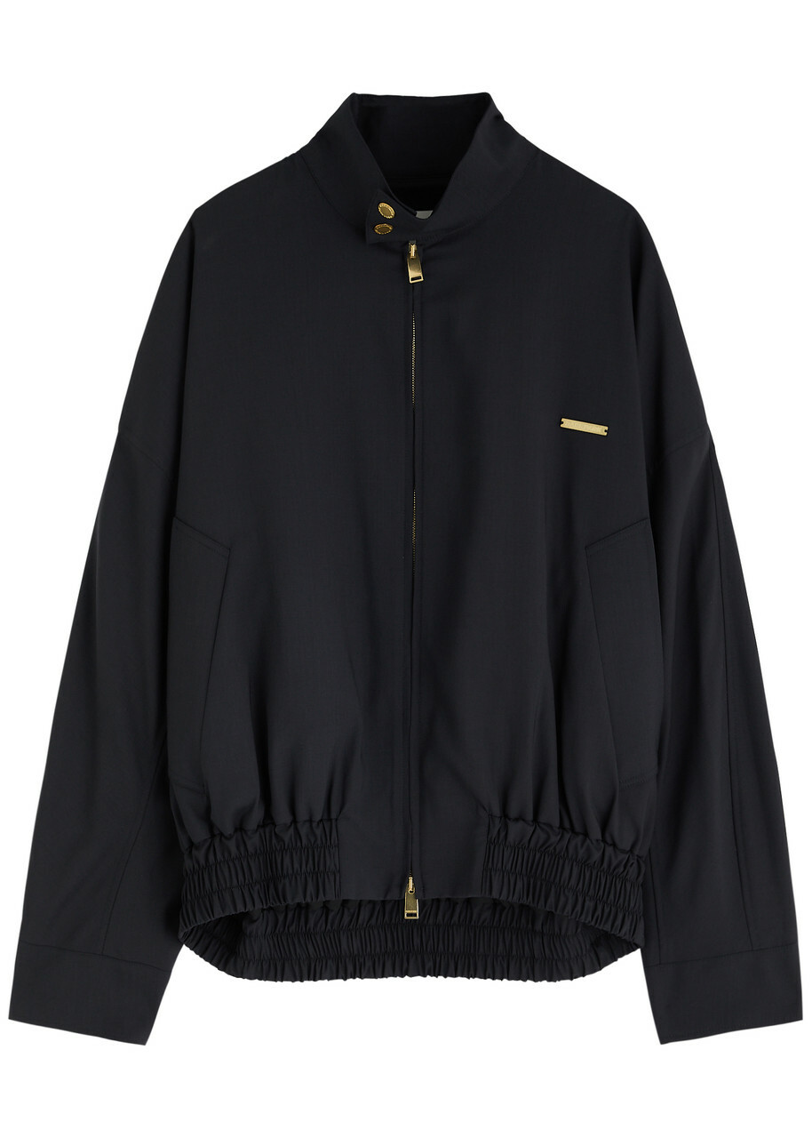 Darkpark Lee Wool Bomber Jacket Dark Blue DARKPARK