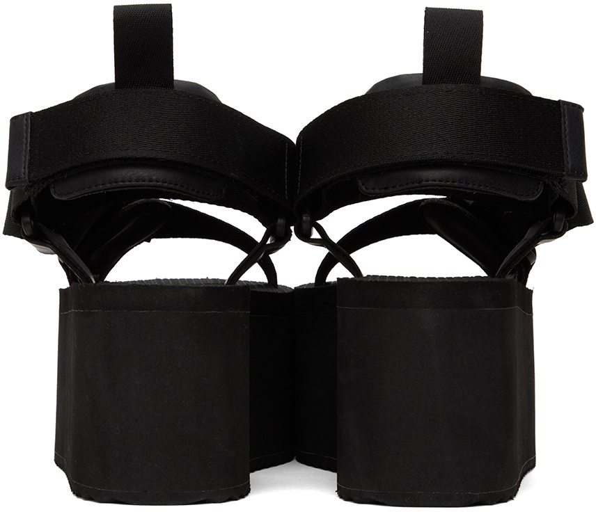 Moschino Black Wedge Sandals Moschino