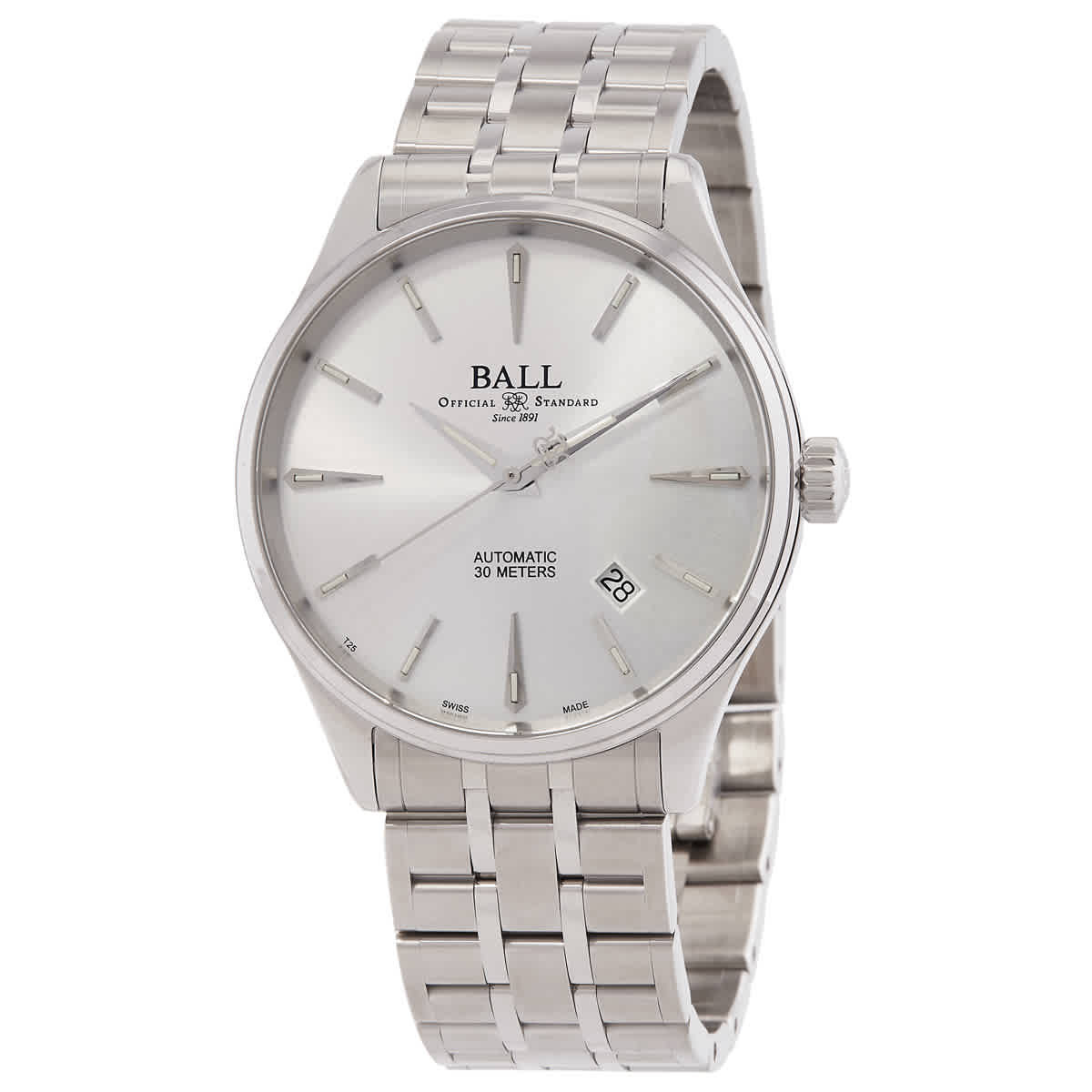 Ball Trainmaster Legend Automatic Silver Dial Watch NM9080D-S1J-SL Ball