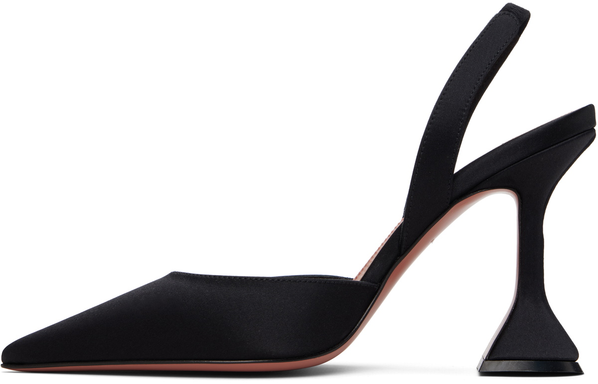 Amina Muaddi Black Holli 95 Sling Heels Amina Muaddi