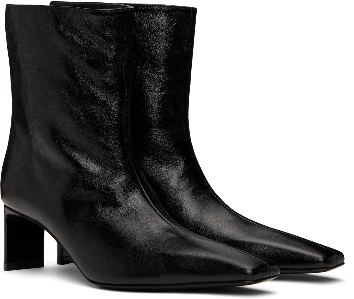 KHAITE Black Ona Ankle Boots Khaite