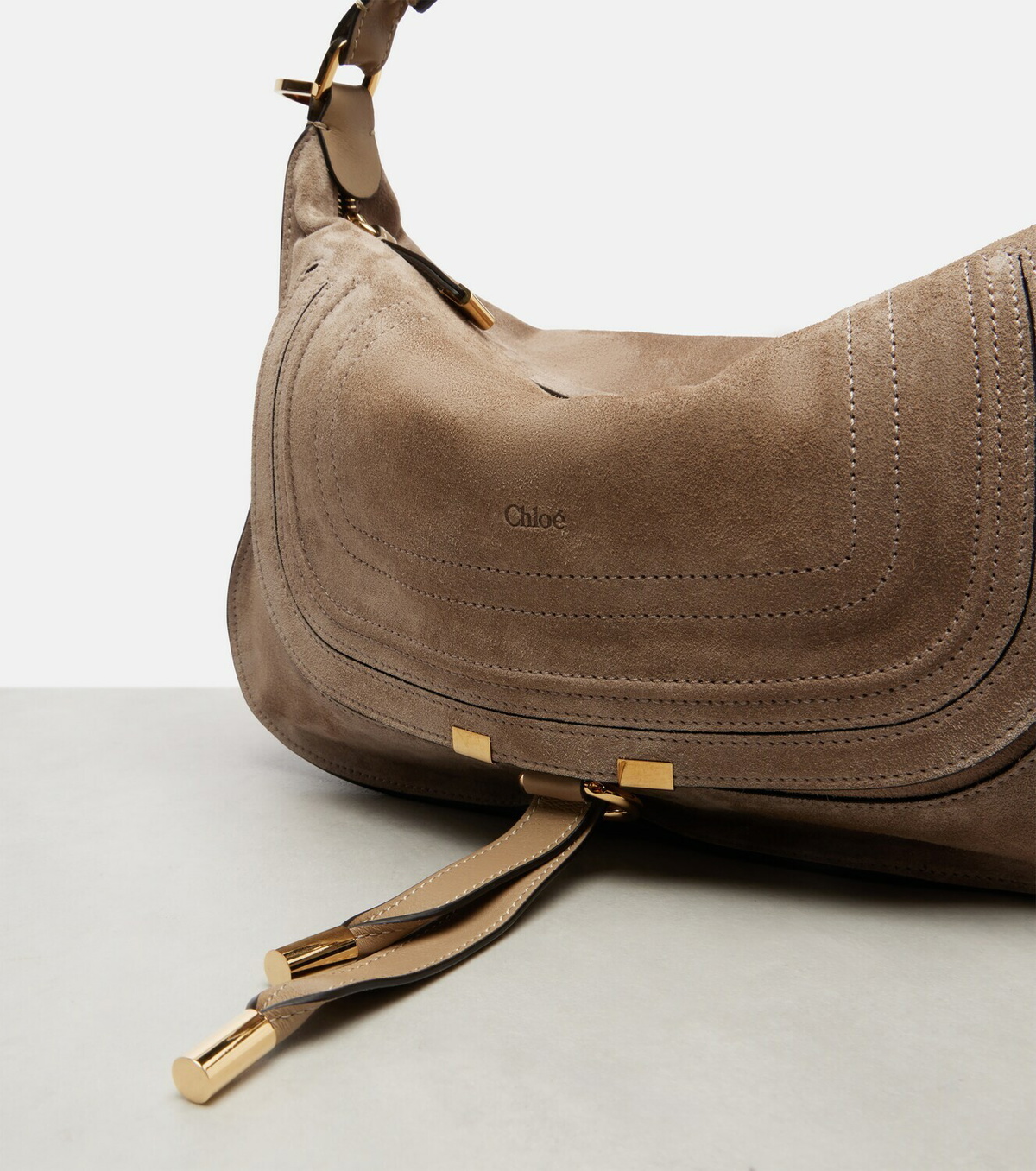 Chloé Marcie Small suede shoulder bag Chloe