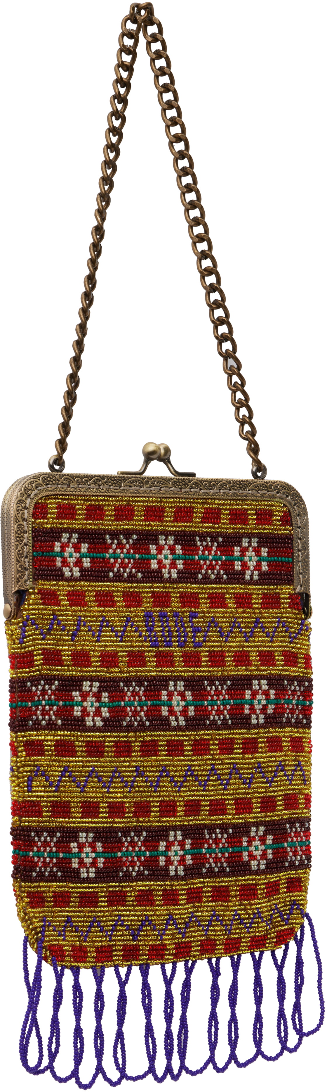 Bode Multicolor Beaded Bracken Frame Bag Bode