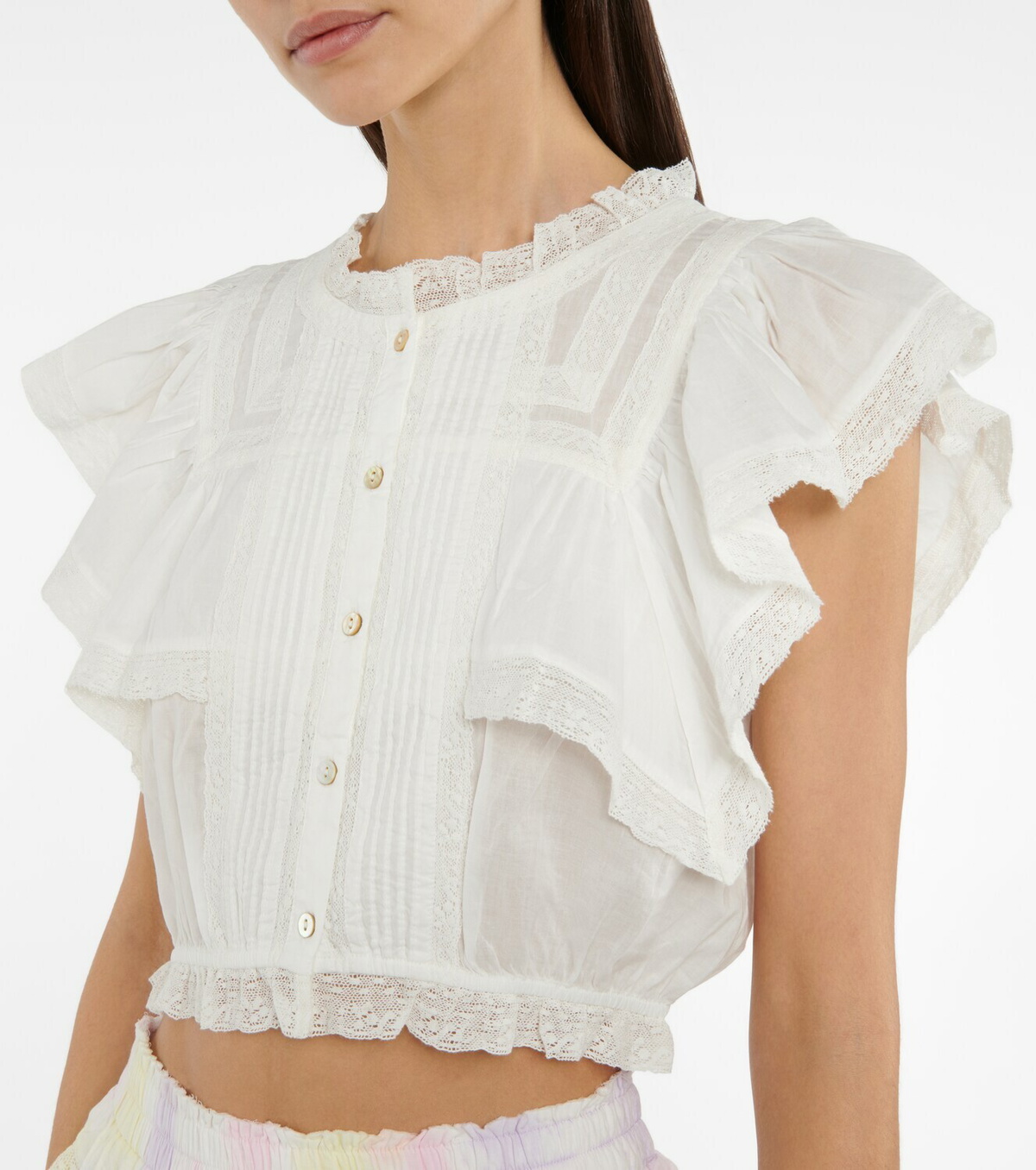 Loveshackfancy Nora Lace Trimmed Cotton Top Loveshackfancy