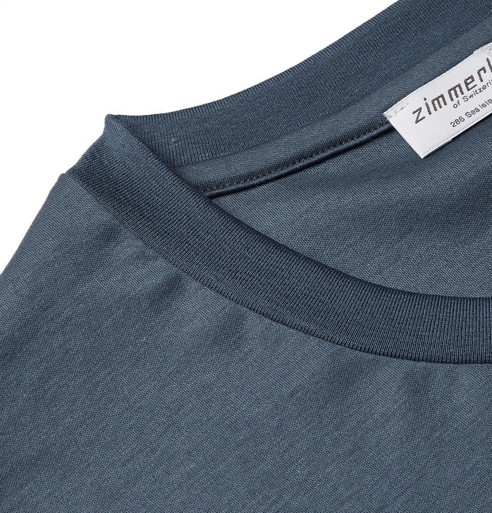Zimmerli - Cotton-Jersey T-Shirt - Men - Storm blue Zimmerli
