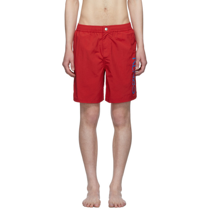 Kenzo Red Logo Swim Shorts Kenzo