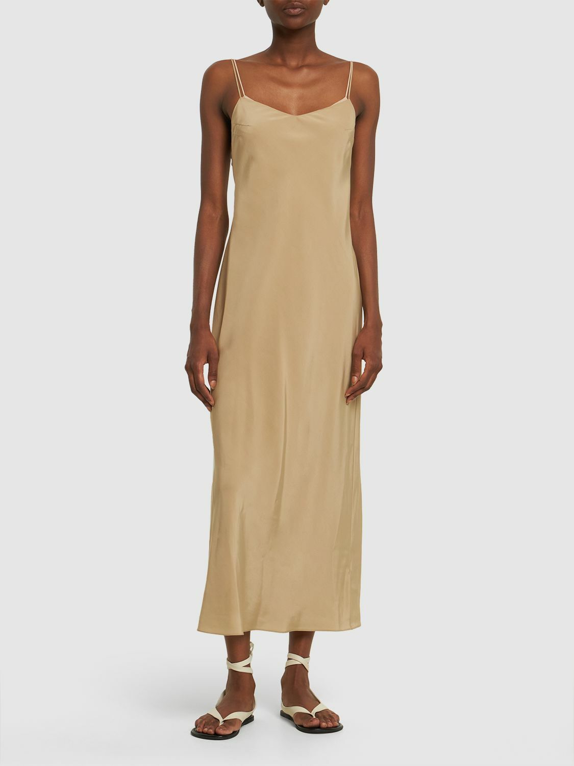THE ROW - Clarabella Silk Blend Satin Slip Dress The Row