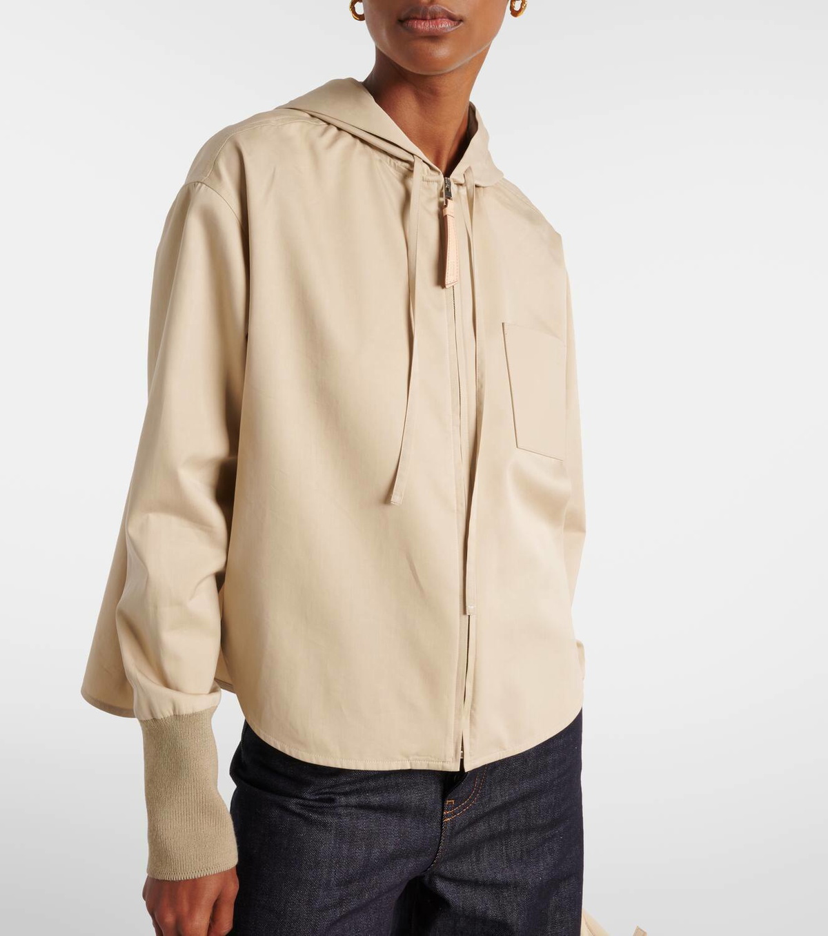 Loewe Logo hooded cotton-blend jacket Loewe