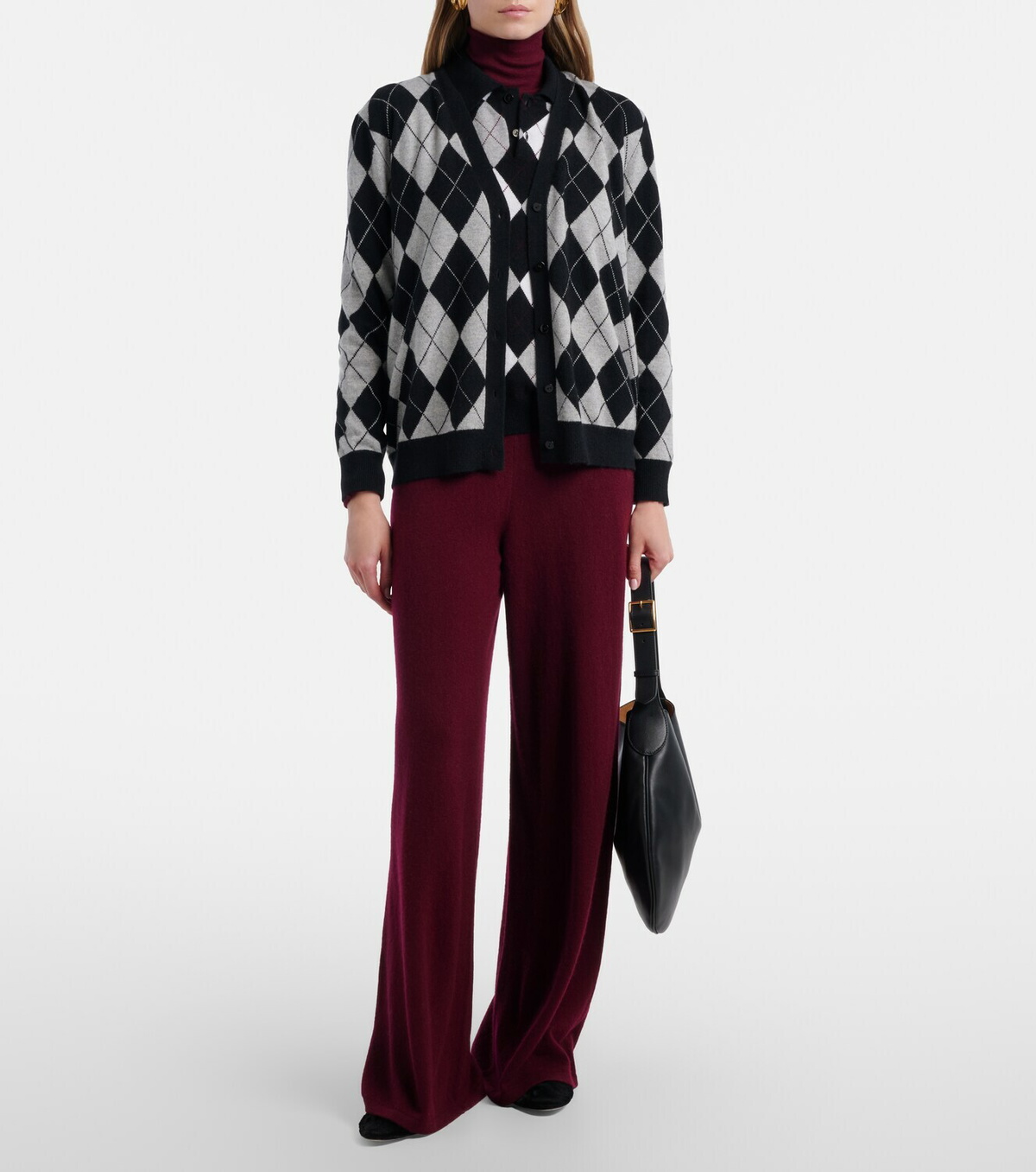 Lisa Yang Raelyn argyle cashmere cardigan Lisa Yang