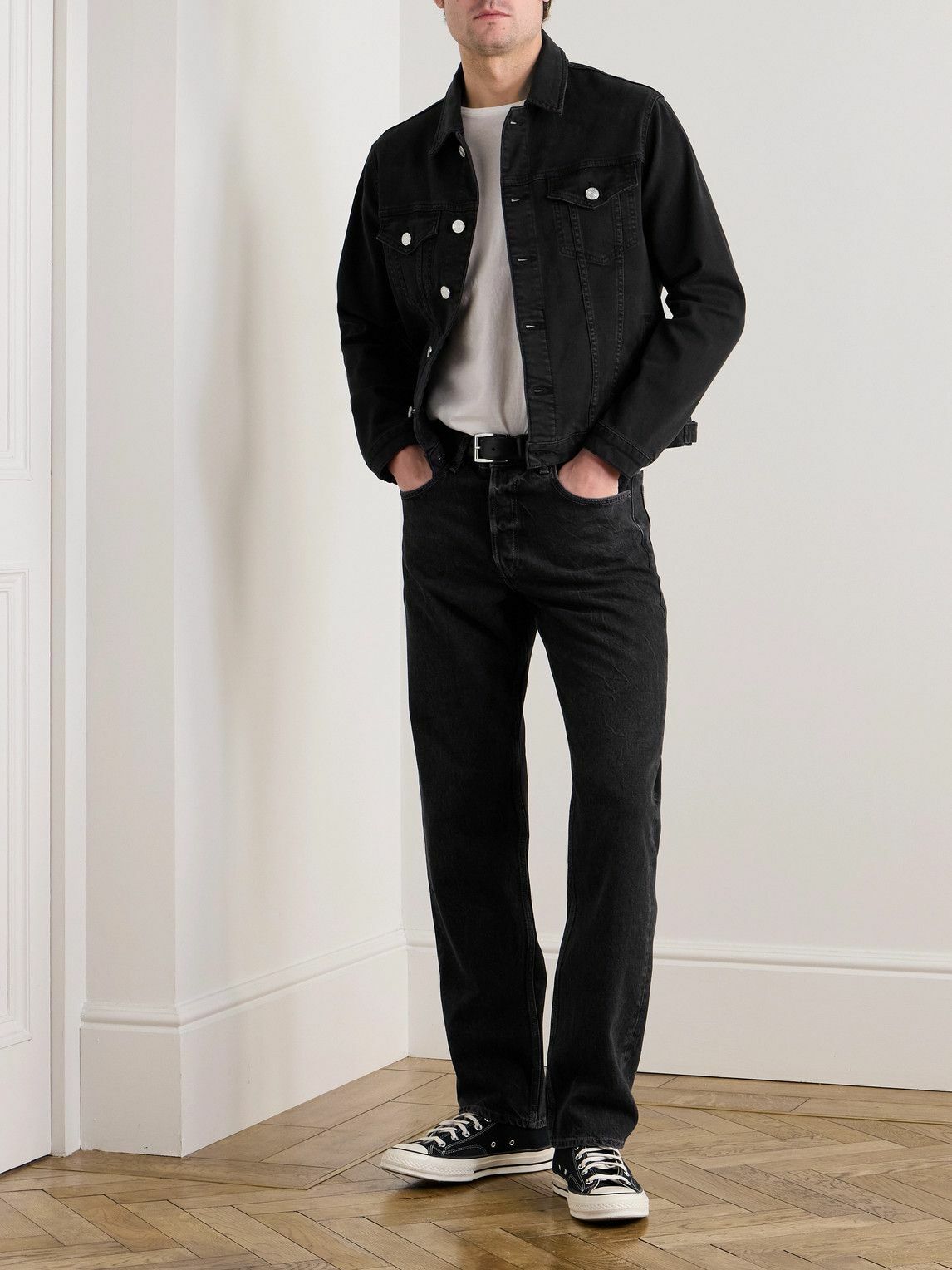 FRAME - Heritage Denim Jacket - Black Frame Denim