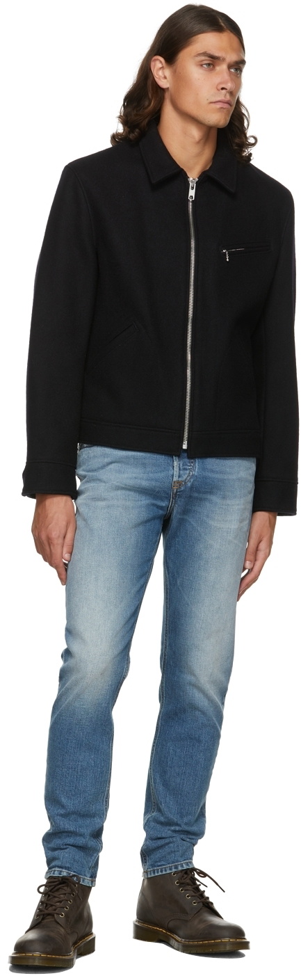 Schott Navy Wool Mechanics Jacket Schott