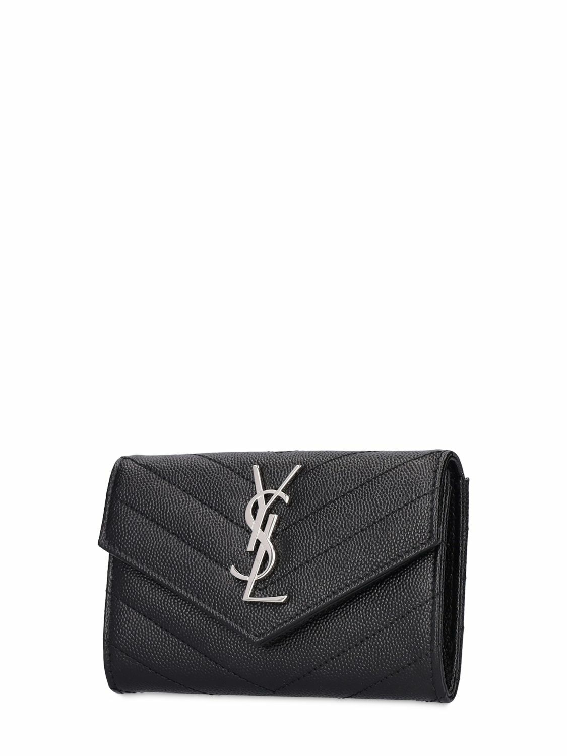 SAINT LAURENT Sm Monogram Leather Envelope Wallet Saint Laurent
