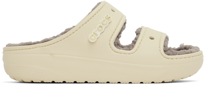 Crocs Beige Classic Cozzzy Sandals Crocs