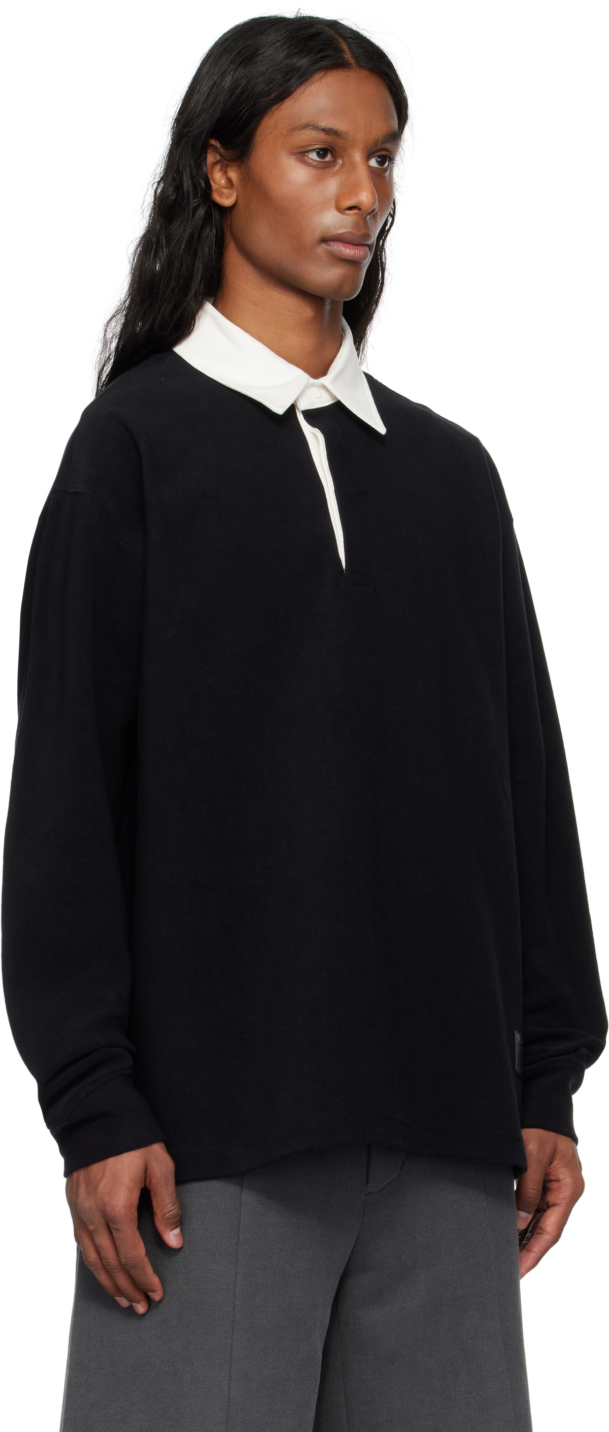 Solid Homme Black Solid Rugby Polo Solid Homme