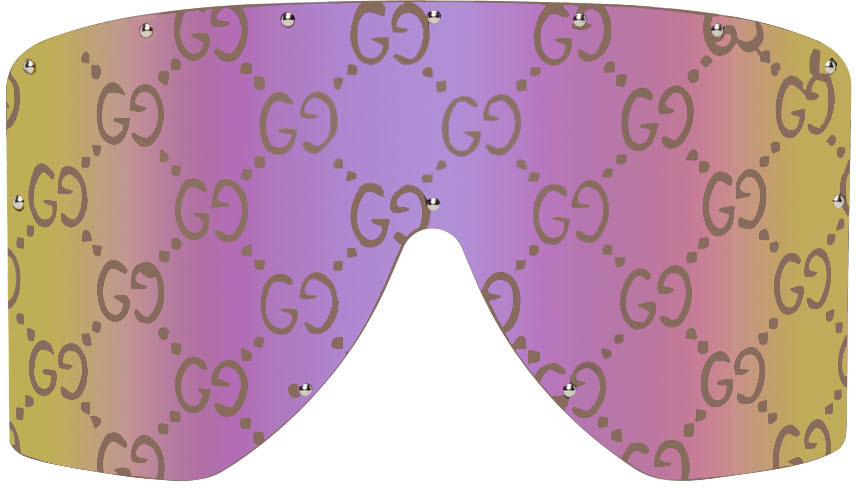 Gucci Gold GG Mask Sunglasses Gucci