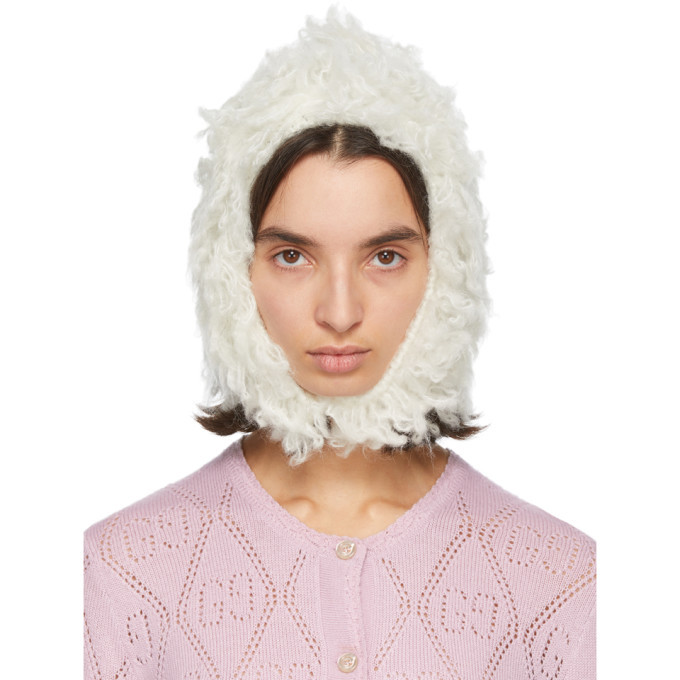 Gucci Off-White Cloudy Fluffy Beanie Gucci
