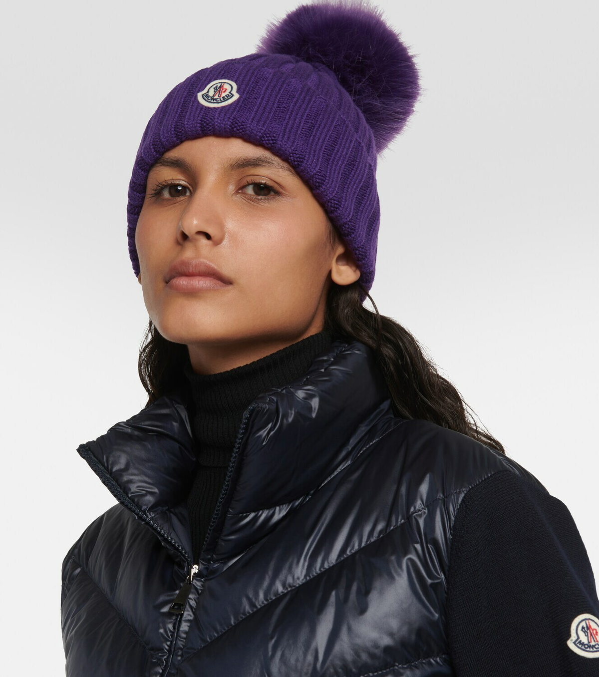 Moncler Ribbed-knit wool beanie Moncler