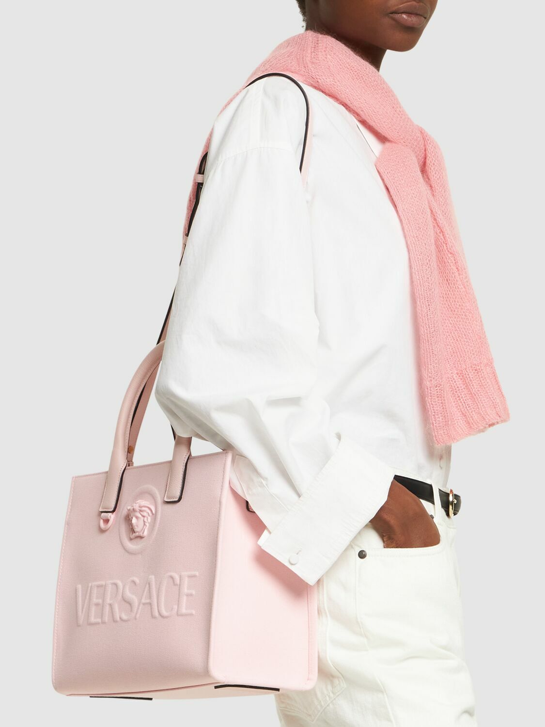 VERSACE - Small Medusa Canvas Tote Bag Versace