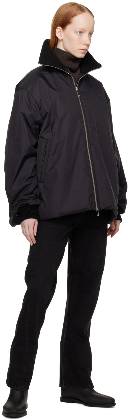 Totême Black Shell Bomber Jacket Toteme