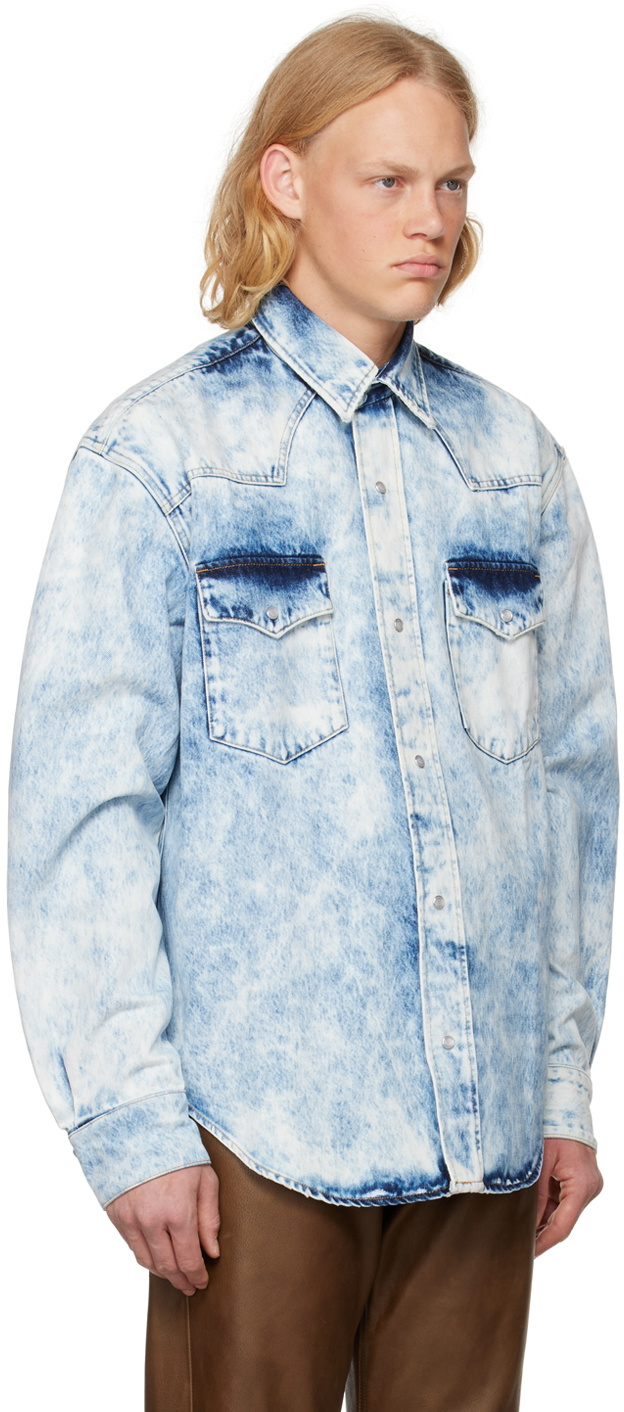 VTMNTS Blue Faded Denim Shirt VTMNTS