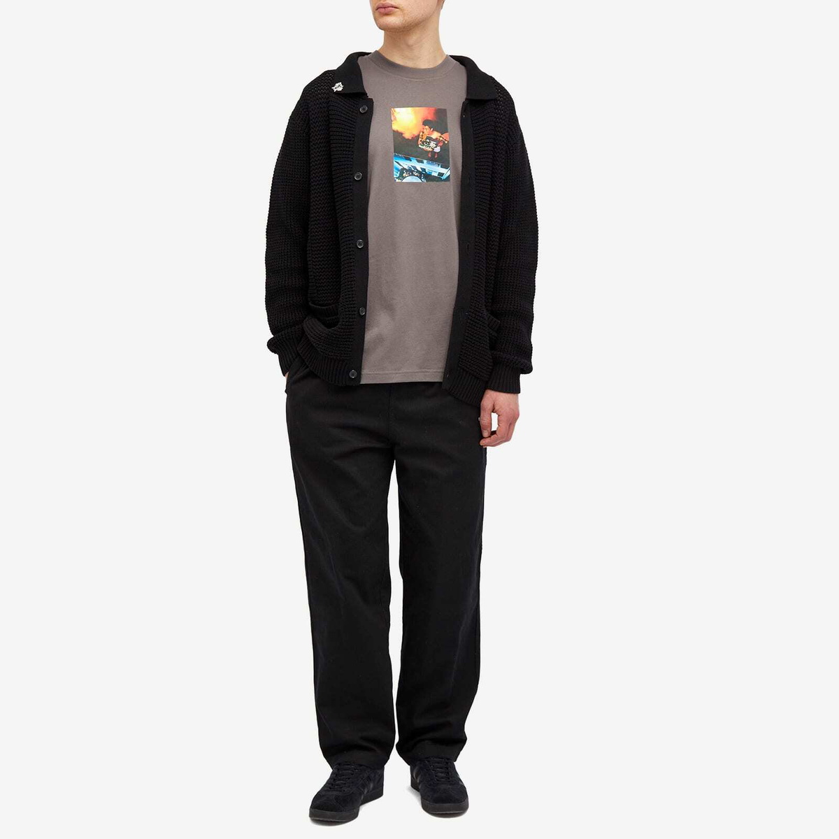 Adidas Men's Picture T-shirt in Charcoal adidas