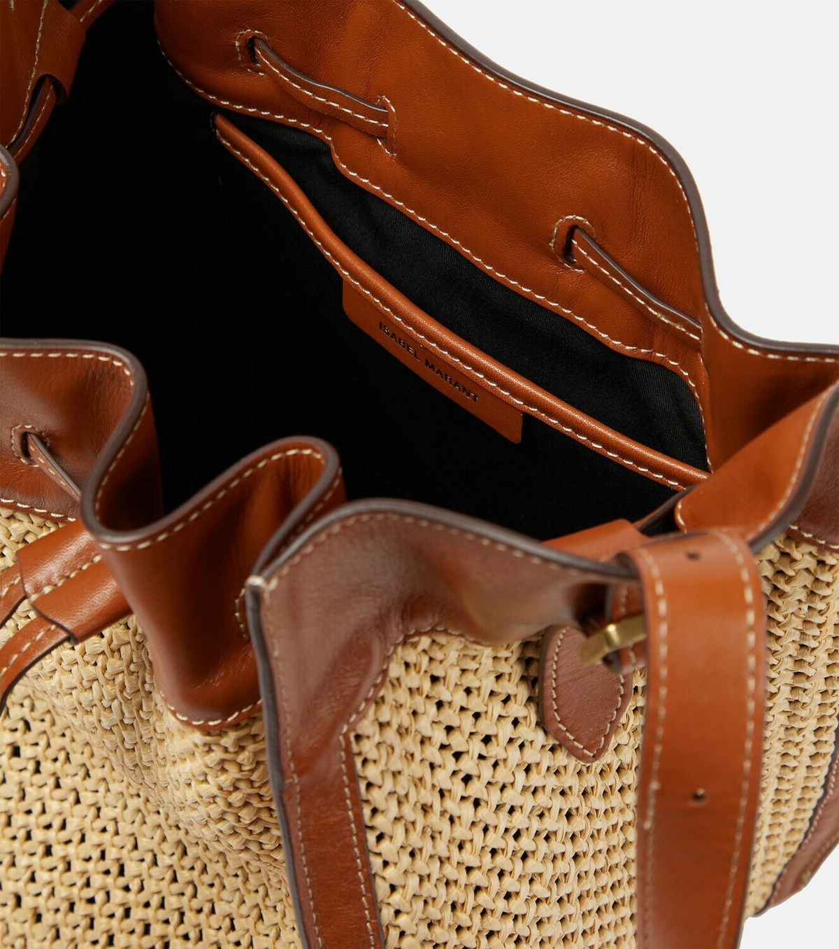 Isabel Marant - Buky leather-trimmed bucket bag Isabel Marant