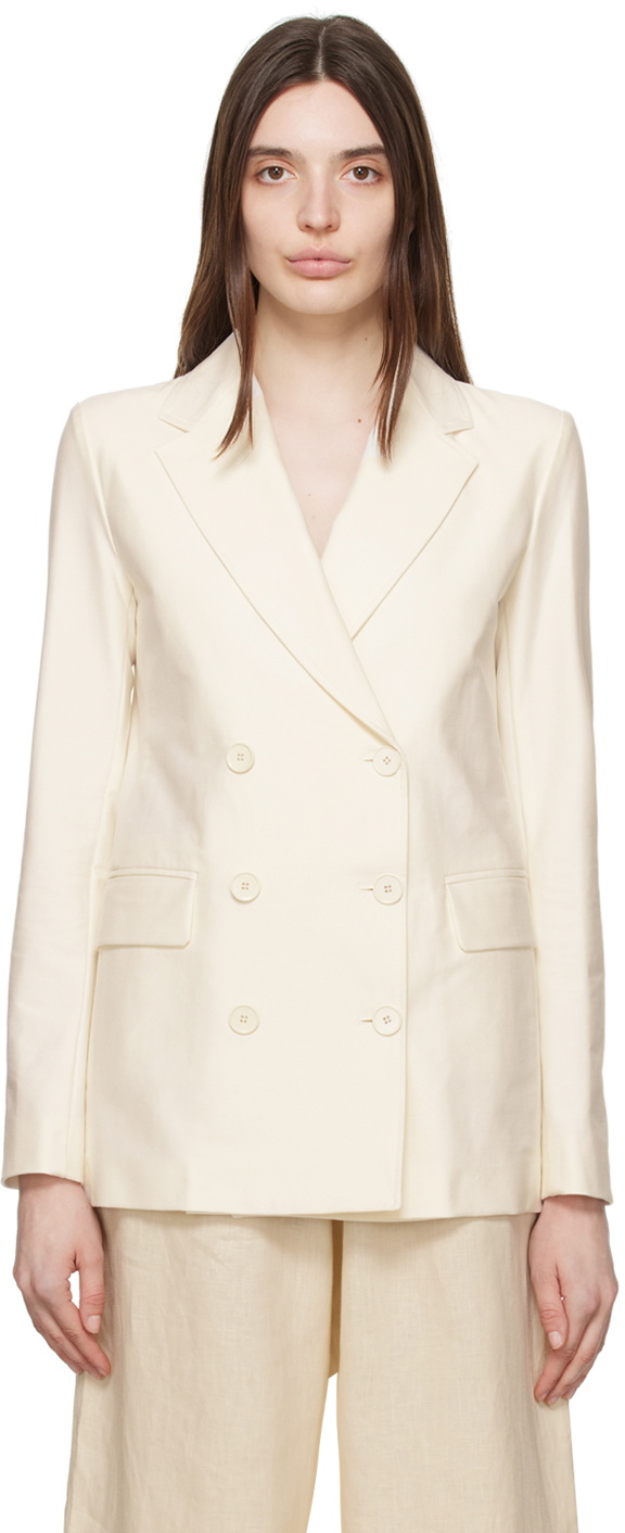 Max Mara Leisure White Ornella Blazer Max Mara Leisure